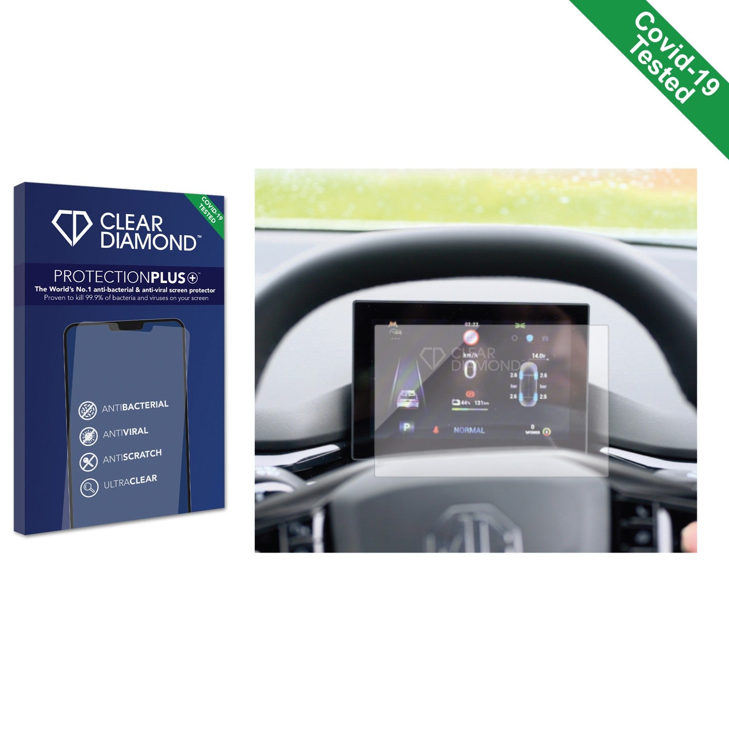 Clear Diamond Anti-viral Screen Protector for MG4 Excite 2023 - Digital Dashboard - ScreenShield