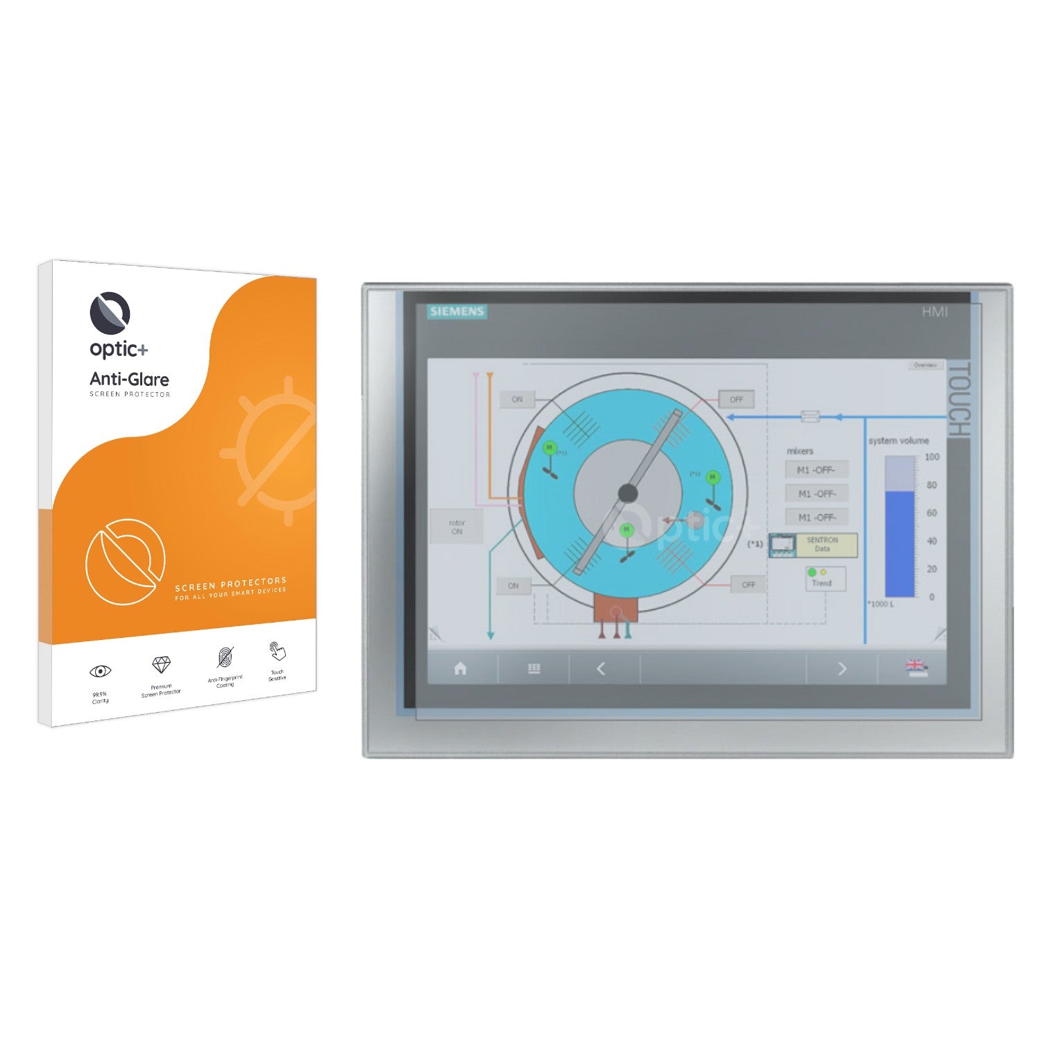 Optic+ Anti-Glare Screen Protector for Siemens Simatic HMI TP 1200 ...