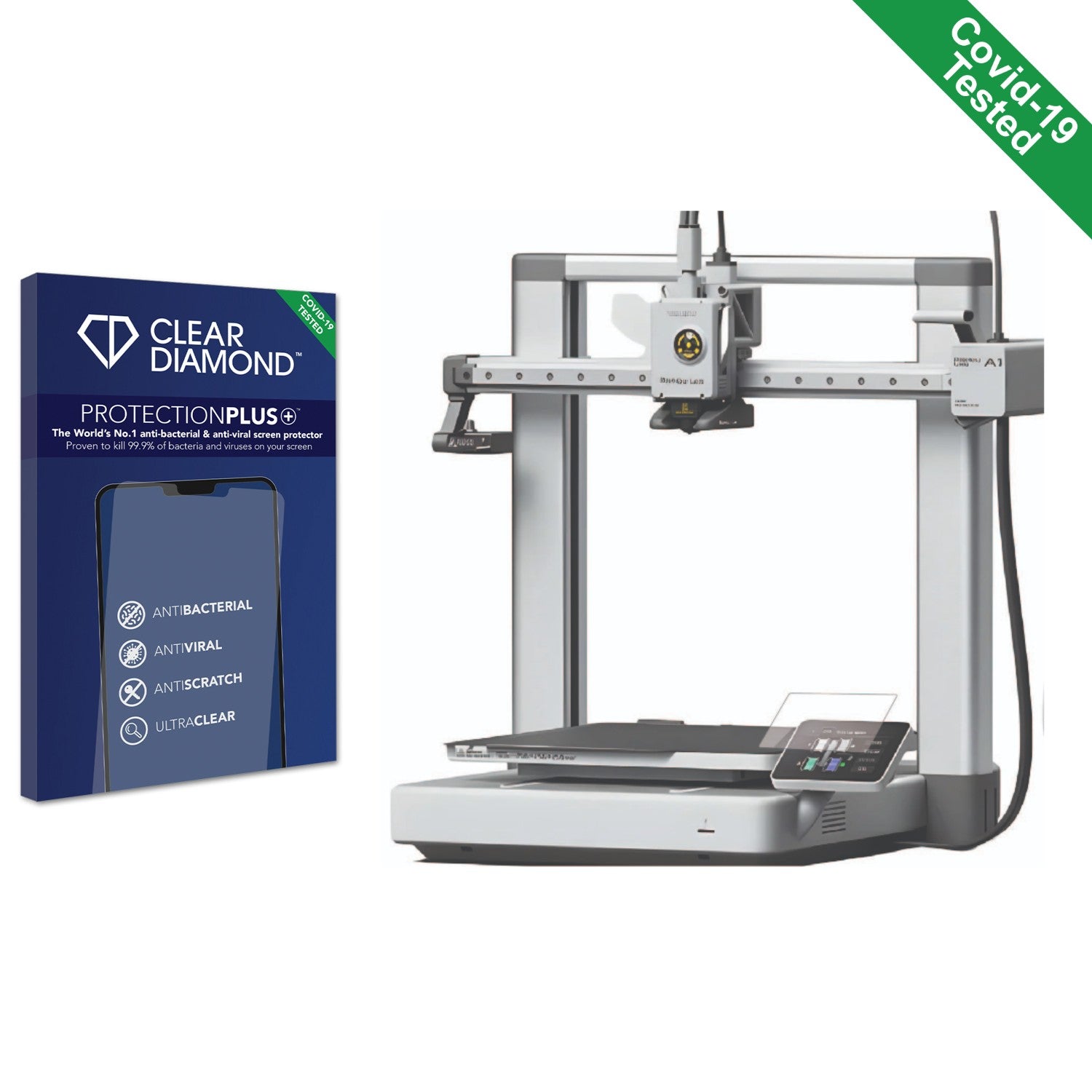 Clear Diamond Anti-viral Screen Protector for Bambu Lab A1 3D Printer ...
