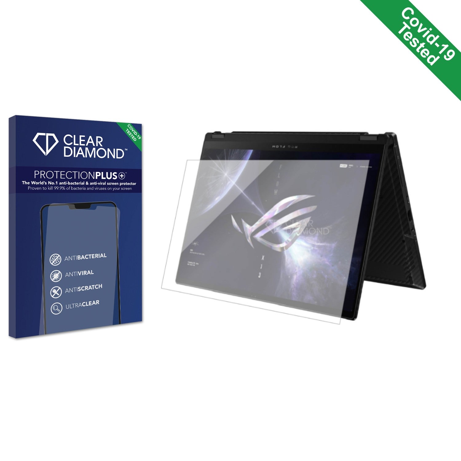 Clear Diamond Anti-viral Screen Protector for Asus ROG Flow X13 2023 ...