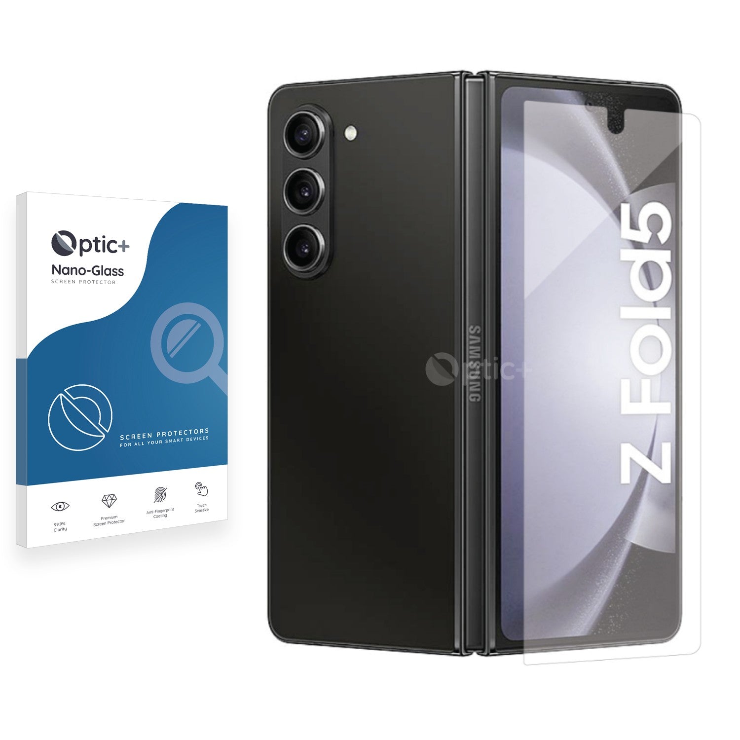 Optic+ Nano Glass Screen Protector for Samsung Galaxy Z Fold 5 ...