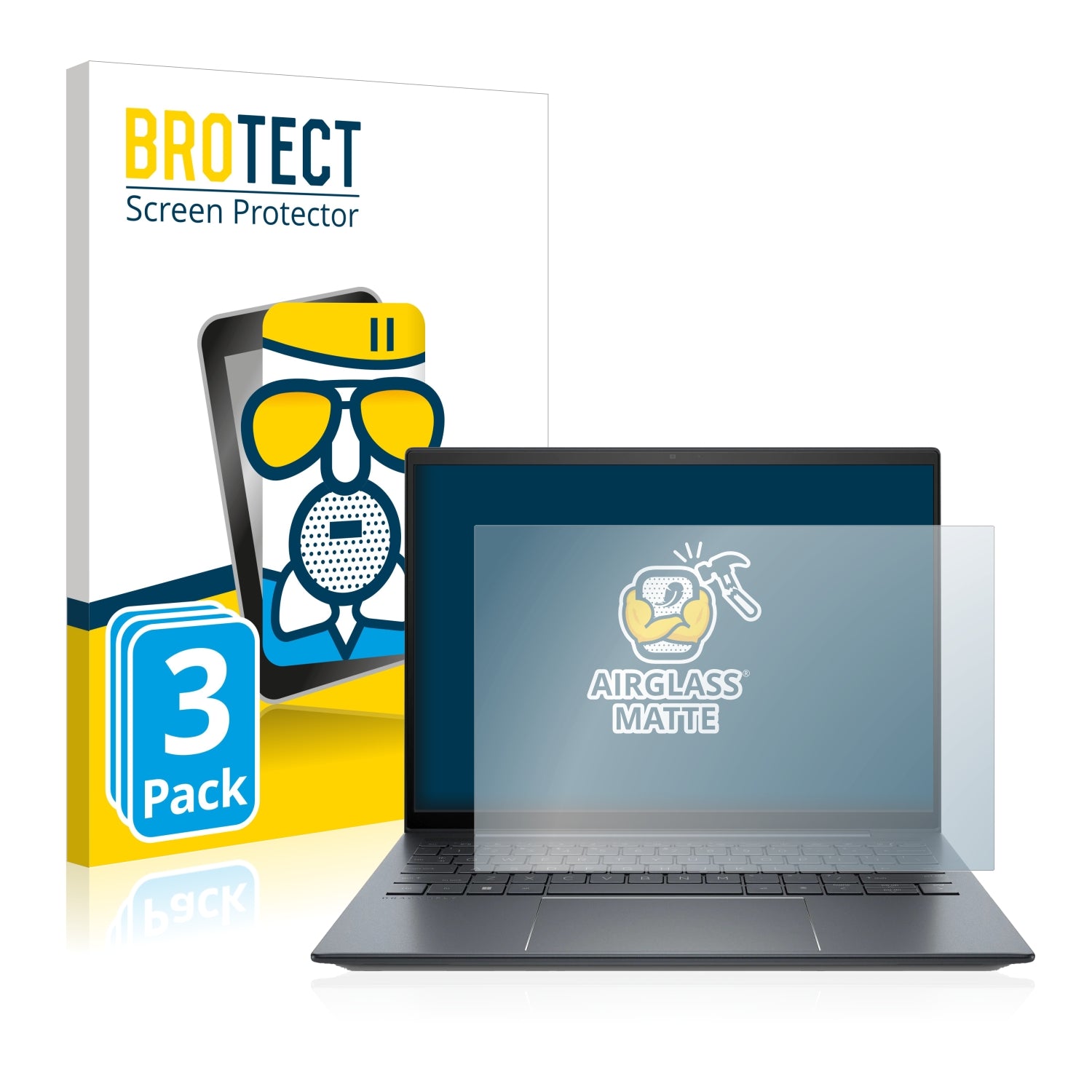 3x Anti-Glare Screen Protector for HP Elite Dragonfly G3 - ScreenShield ...